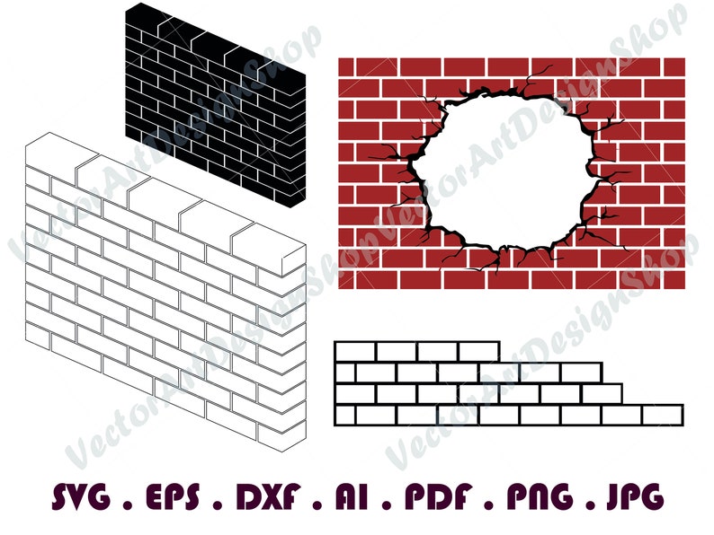 Brick Wall 2 SVG Brick Wall Svg Bricks Svg Brick Wall - Etsy