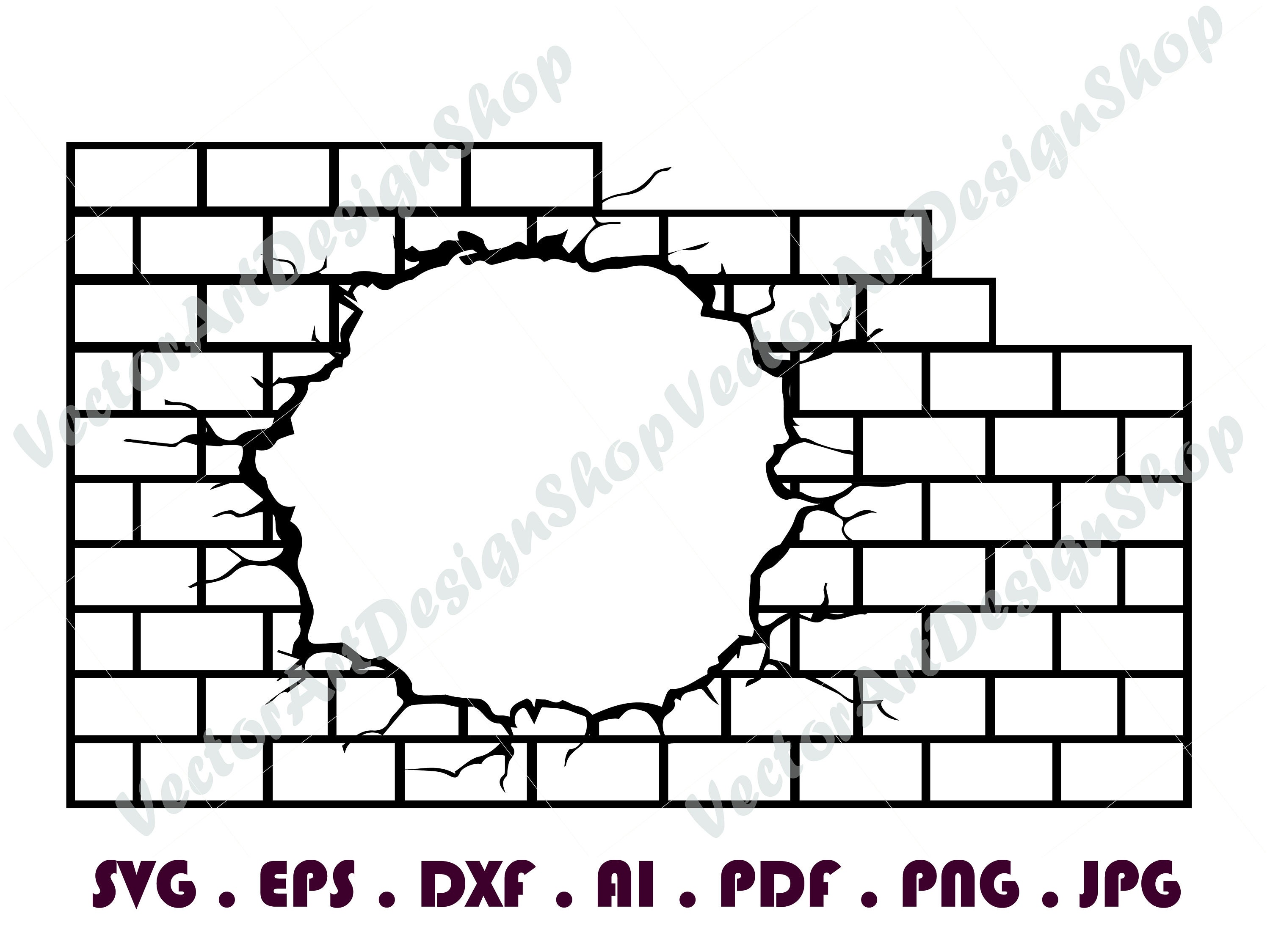 Brick Wall 2 SVG Brick Wall Svg Bricks Svg Brick Wall - Etsy