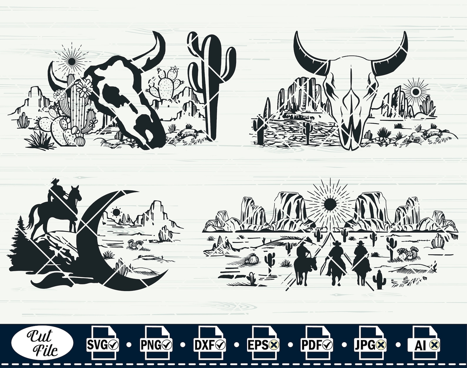 Cowboy SVG Bundle: Western Ranch, Desert Cactus (cut Files) - Etsy