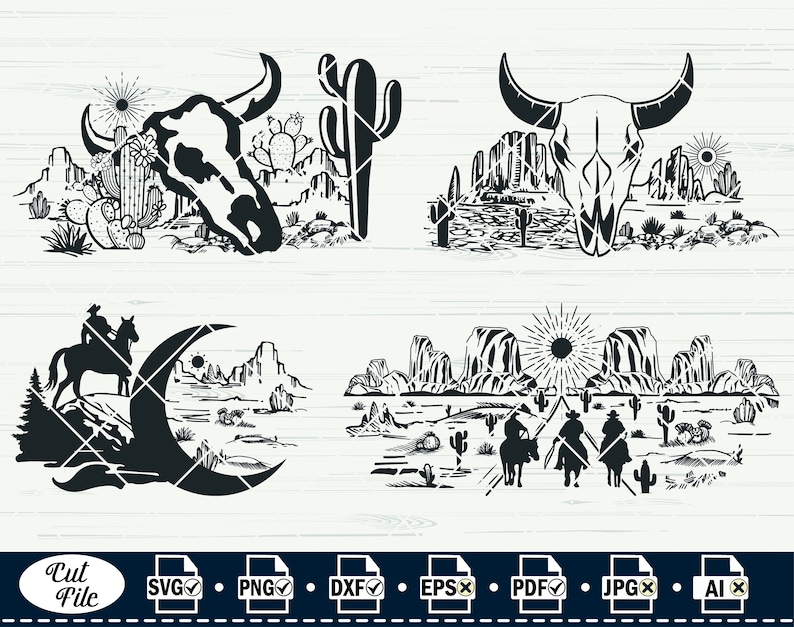 Cowboy SVG Bundle: Western Ranch, Desert Cactus (cut Files) - Etsy