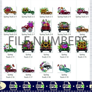 Sunflower Truck SVG,#3, Spring Truck Svg, Truck With Flowers Svg, Farm ...