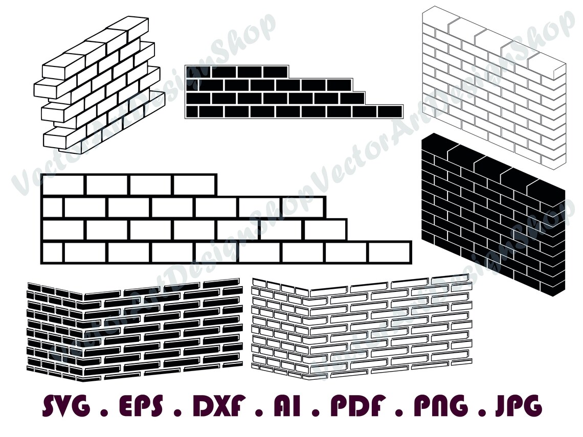 Brick Wall 2 SVG Brick Wall Svg Bricks Svg Brick Wall | Etsy