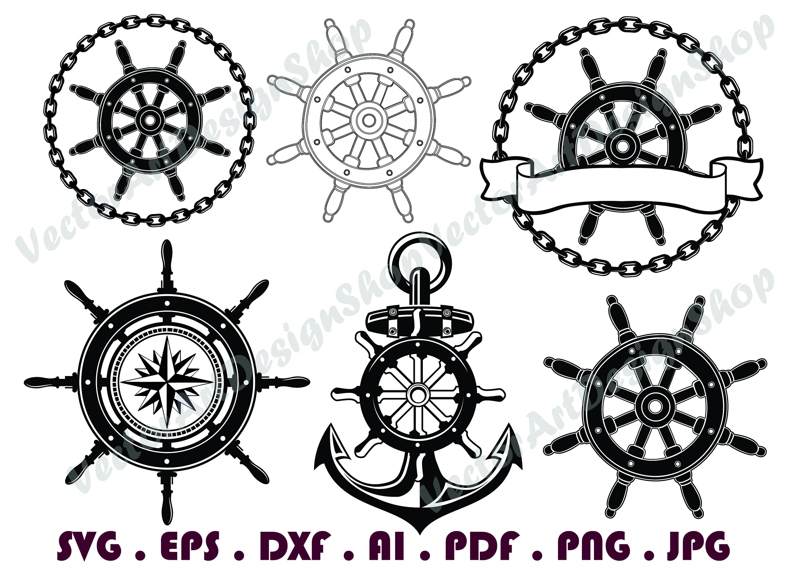 Clipart Captains Wheel