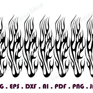 Flames 5 SVG Fire Svg Flame Svg Flames Clipart Flames - Etsy
