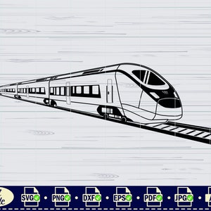 Train SVG ,2, High Speed Train SVG, High Speed Train Clipart, Train ...