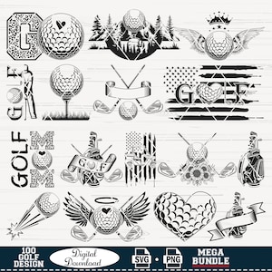 Golf Logo SVG Mega Bundle: Golfing Clipart (digital Download) - Etsy
