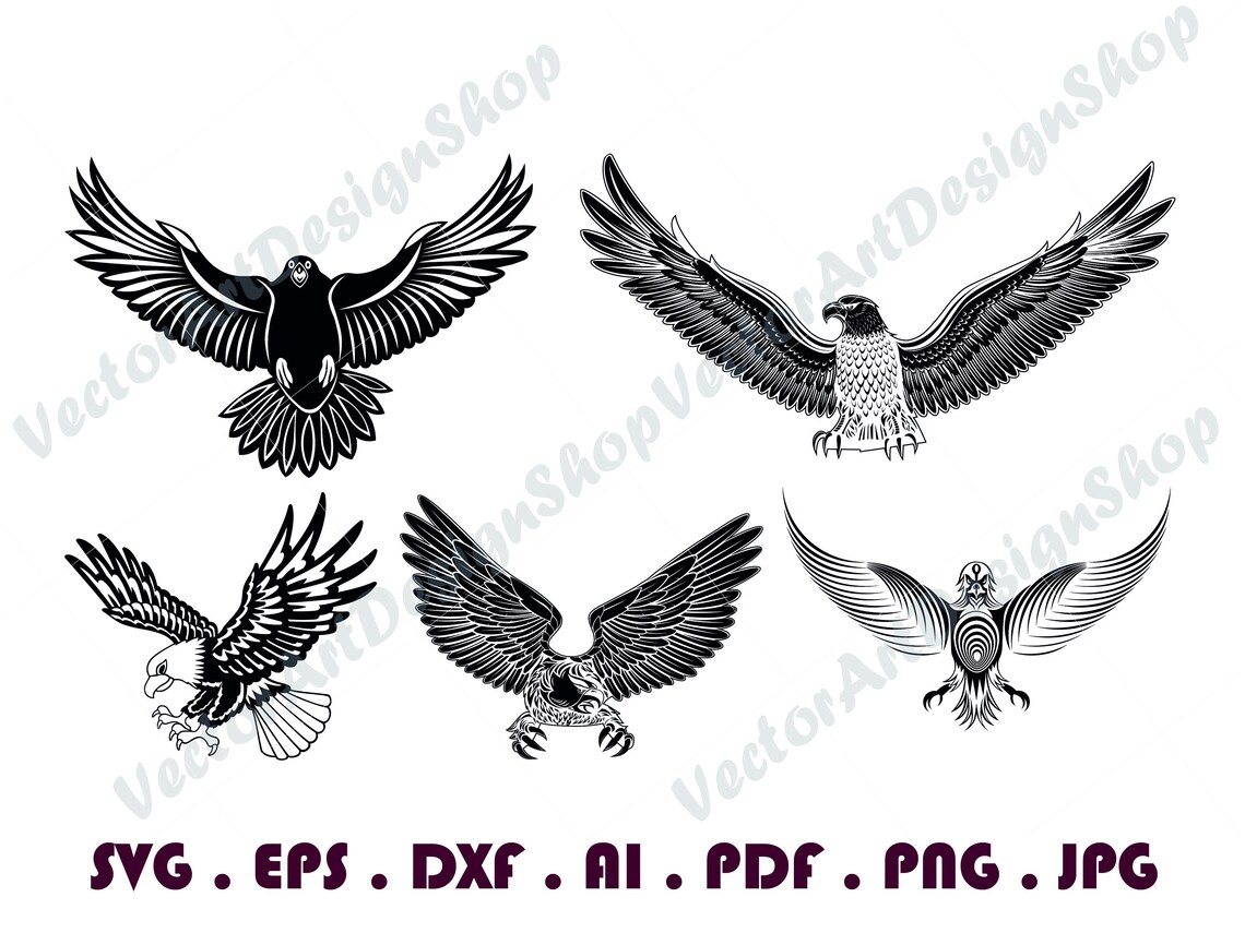 Eagle SVG 1 Floral Eagle Bald Eagle SVG File Eagle - Etsy Canada