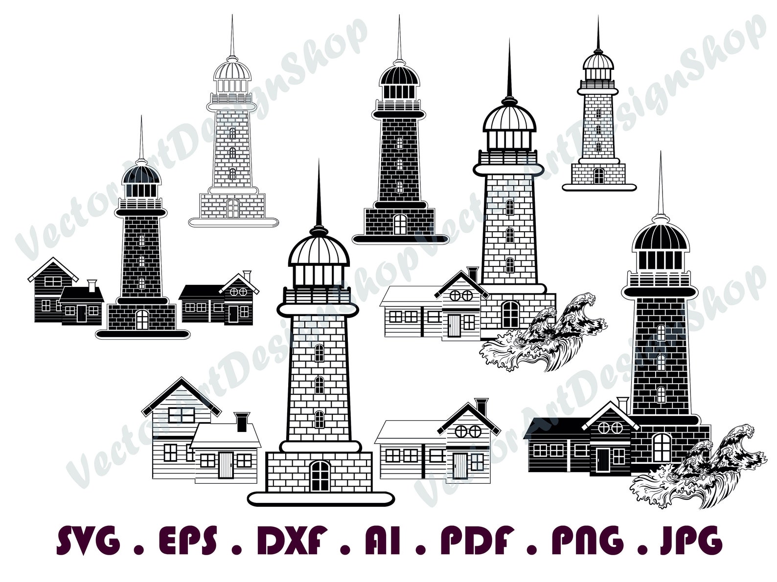 Lighthouse 3 SVG Lighthouse SVG Nautical Svg Lighthouse - Etsy