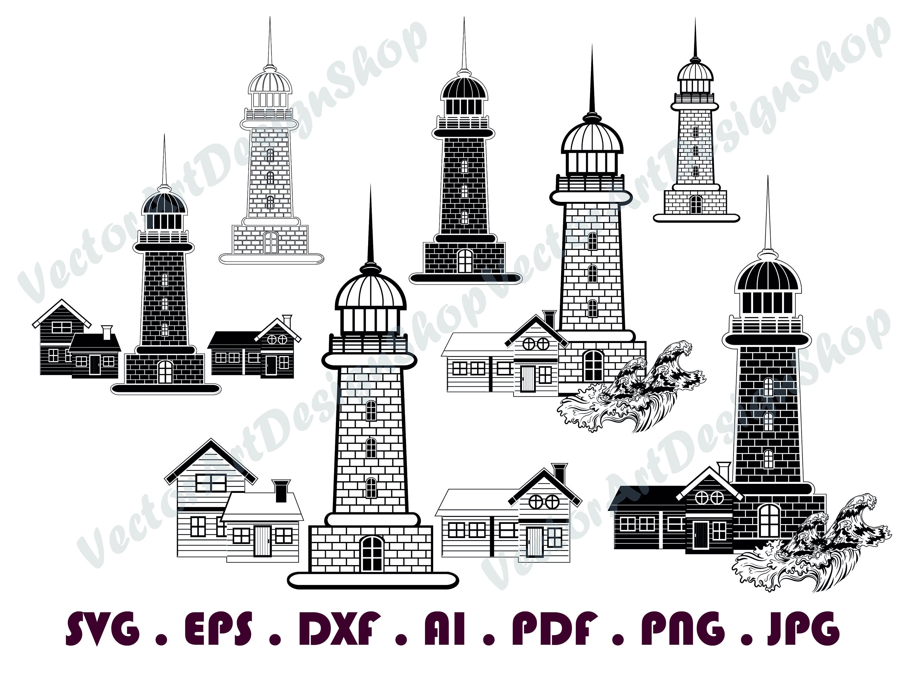 Lighthouse 3 SVG Lighthouse SVG Nautical Svg Lighthouse - Etsy