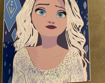 Elsa Frozen Portrait - Etsy