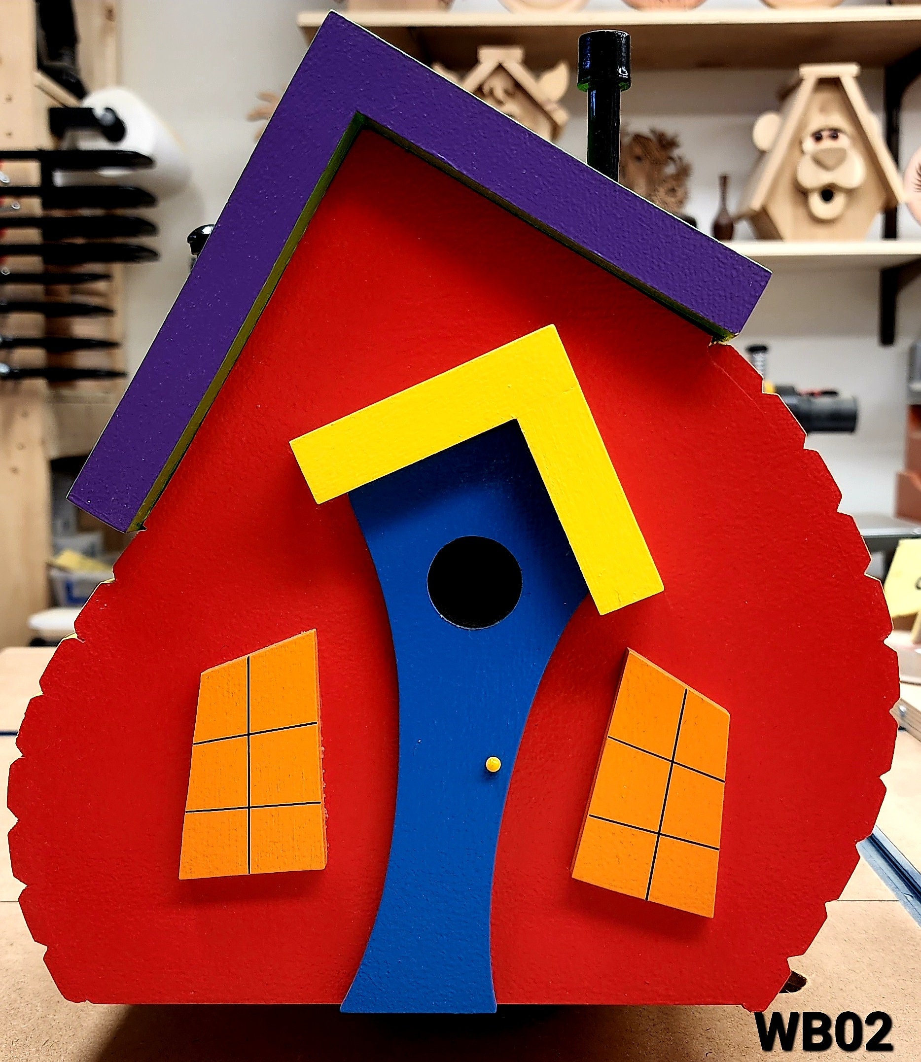 WHIMSICAL BIRDHOUSE. Wacky Birdhouse. Wood Birdhouse. Painted Birdhouse ...