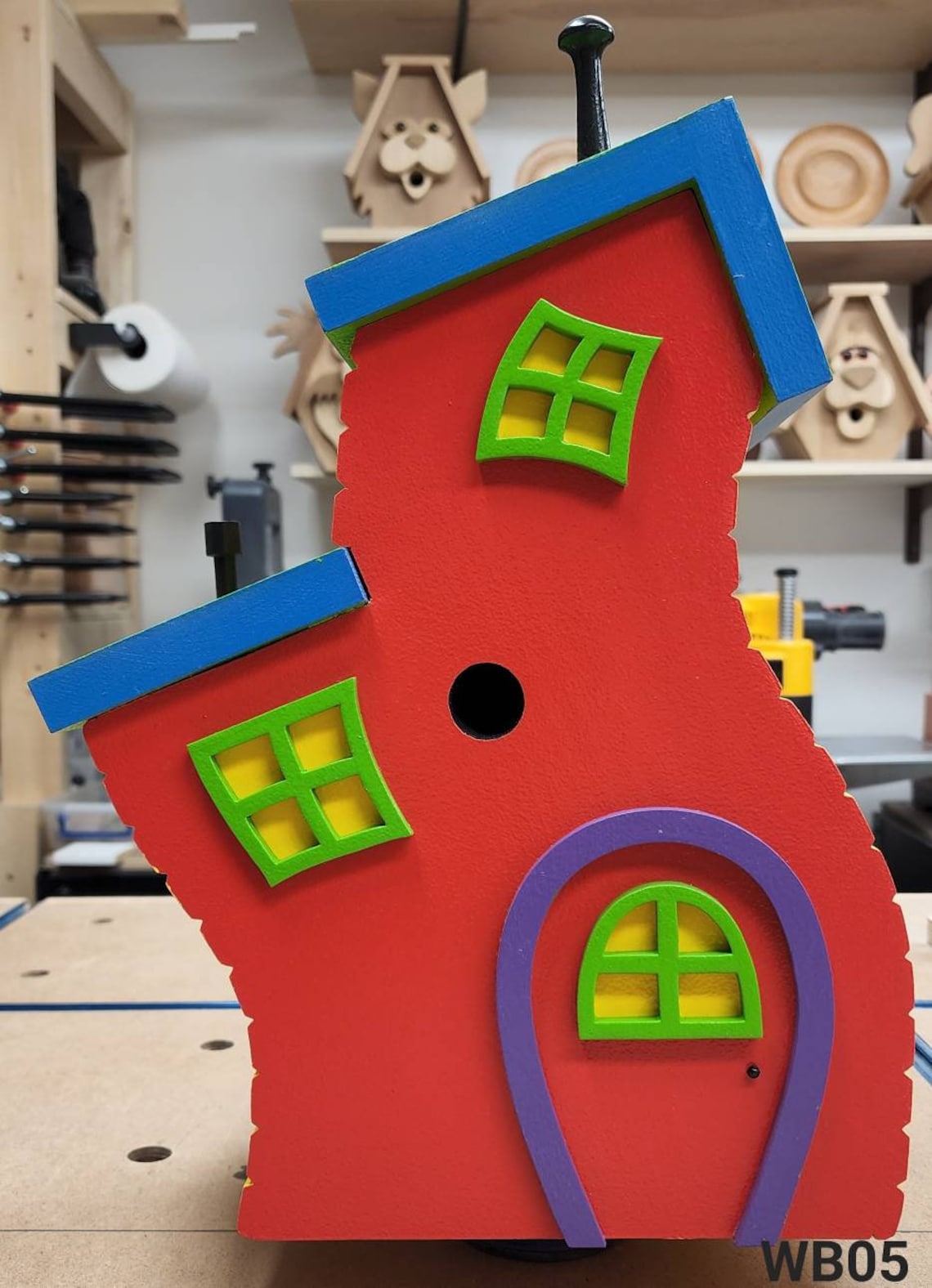 WHIMSICAL BIRDHOUSE. Wacky Birdhouse. Wood Birdhouse. Painted Birdhouse ...