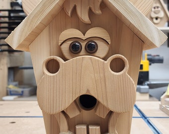 CEDAR BIRDHOUSE. Dog Birdhouse. Animal Birdhouse. Whimsical Birdhouse ...