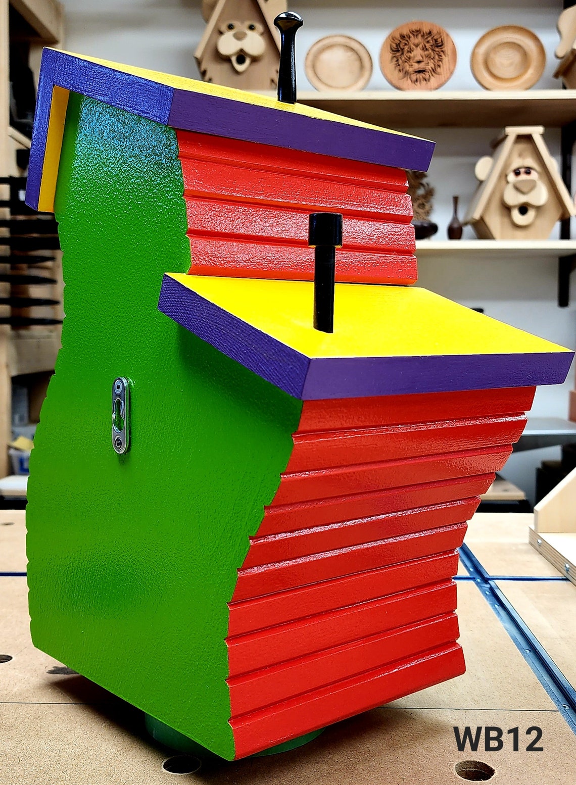 WHIMSICAL BIRDHOUSE. Wacky Birdhouse. Wood Birdhouse. Painted Birdhouse ...