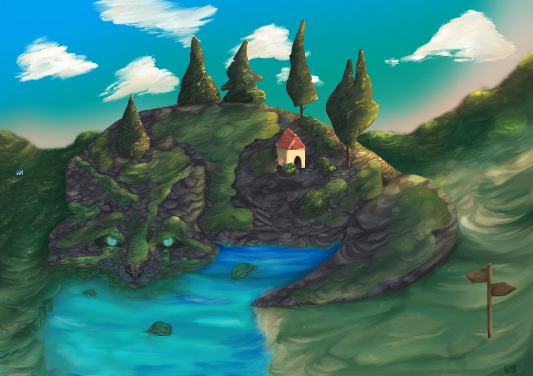 Sleeping Fox Stone | Landscape | Fantasy Art | Keeper of Kitsune ...
