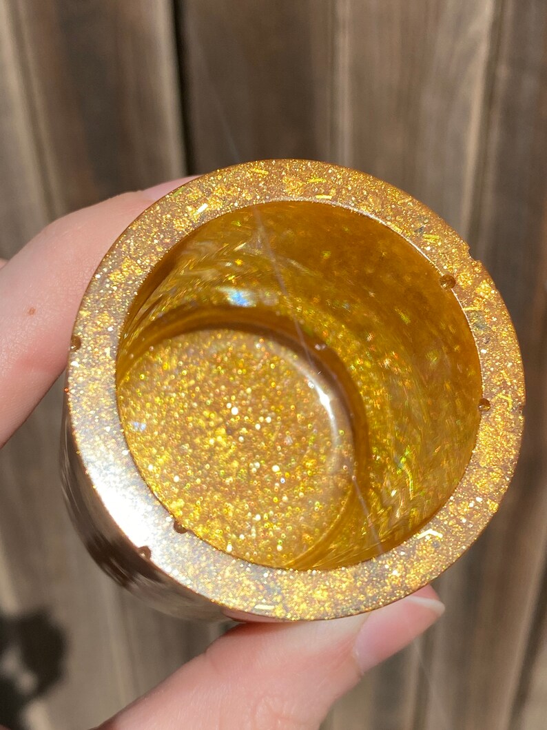 Small Gold Resin Pencil/pen Holder - Etsy
