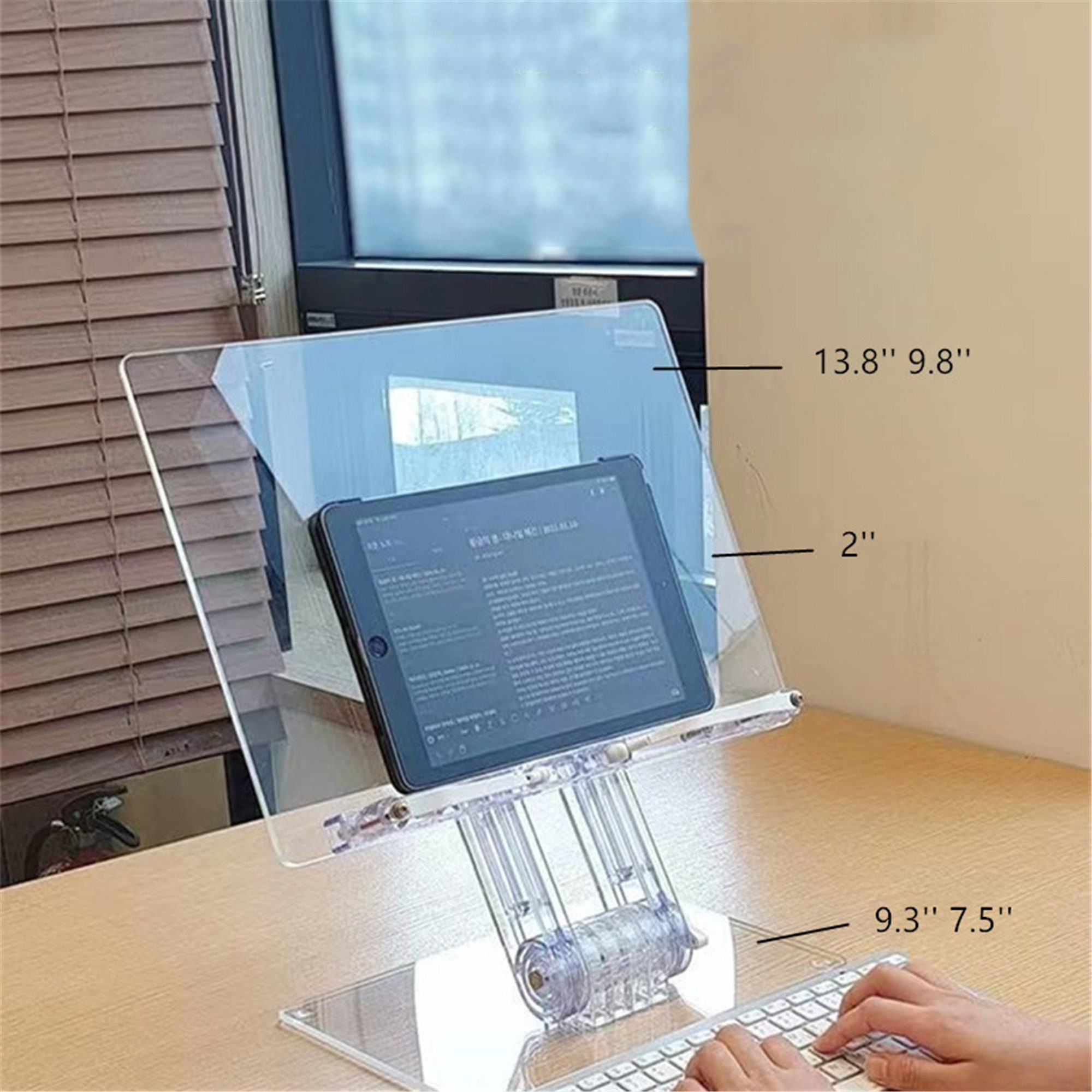 Acrylic Laptop Stand Clear Laptop Riser Adjustable Height - Etsy UK