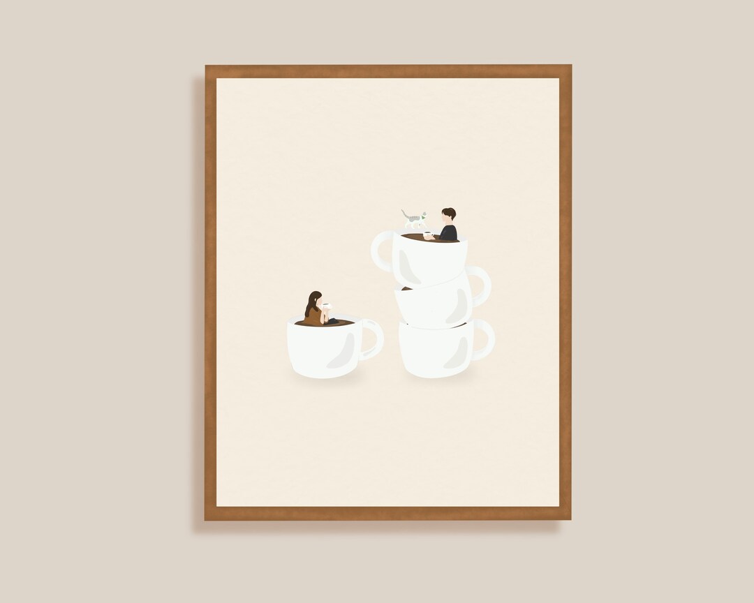 Coffee Competition Print Digital Art Printable Wall Decor Poster - Etsy