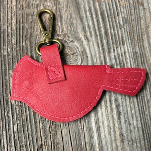 Leather Cardinal Pouch/coin Purse/purse Charm - Etsy