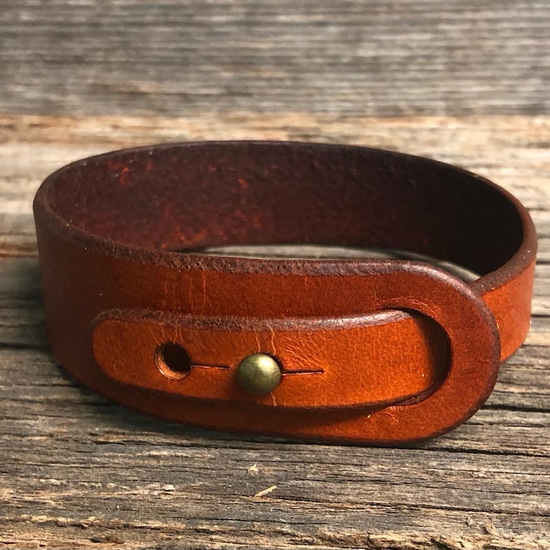 Leather Cuff Bracelet - Etsy