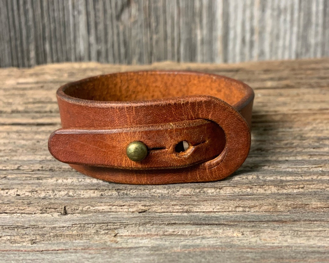 Leather Cuff Bracelet - Etsy
