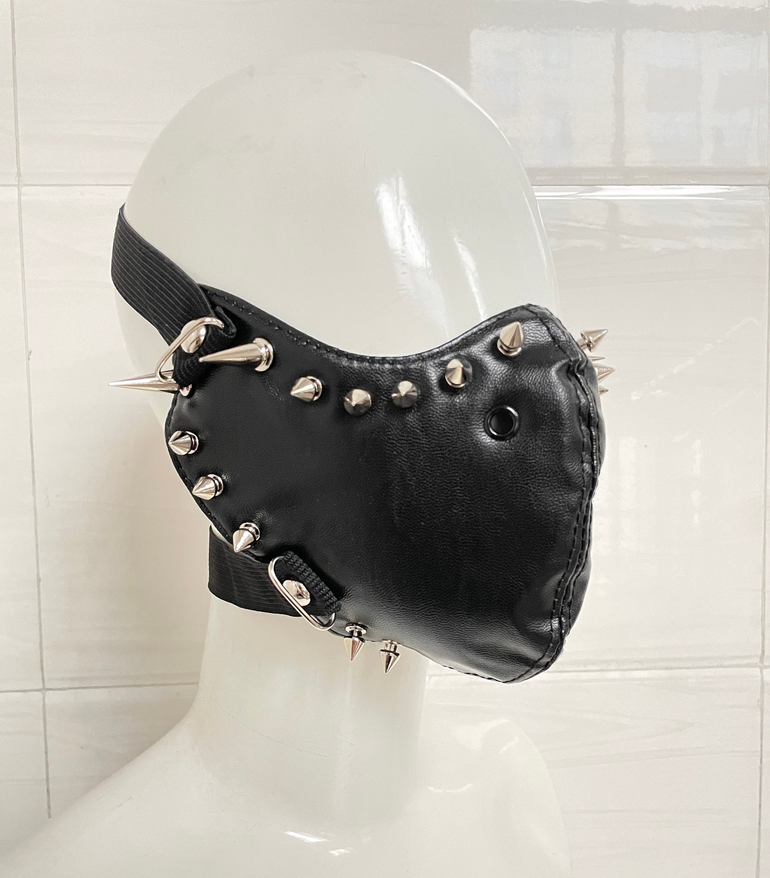 Gothic Leather Face Mask Pattern Leather Face Mask Halloween Party - Etsy