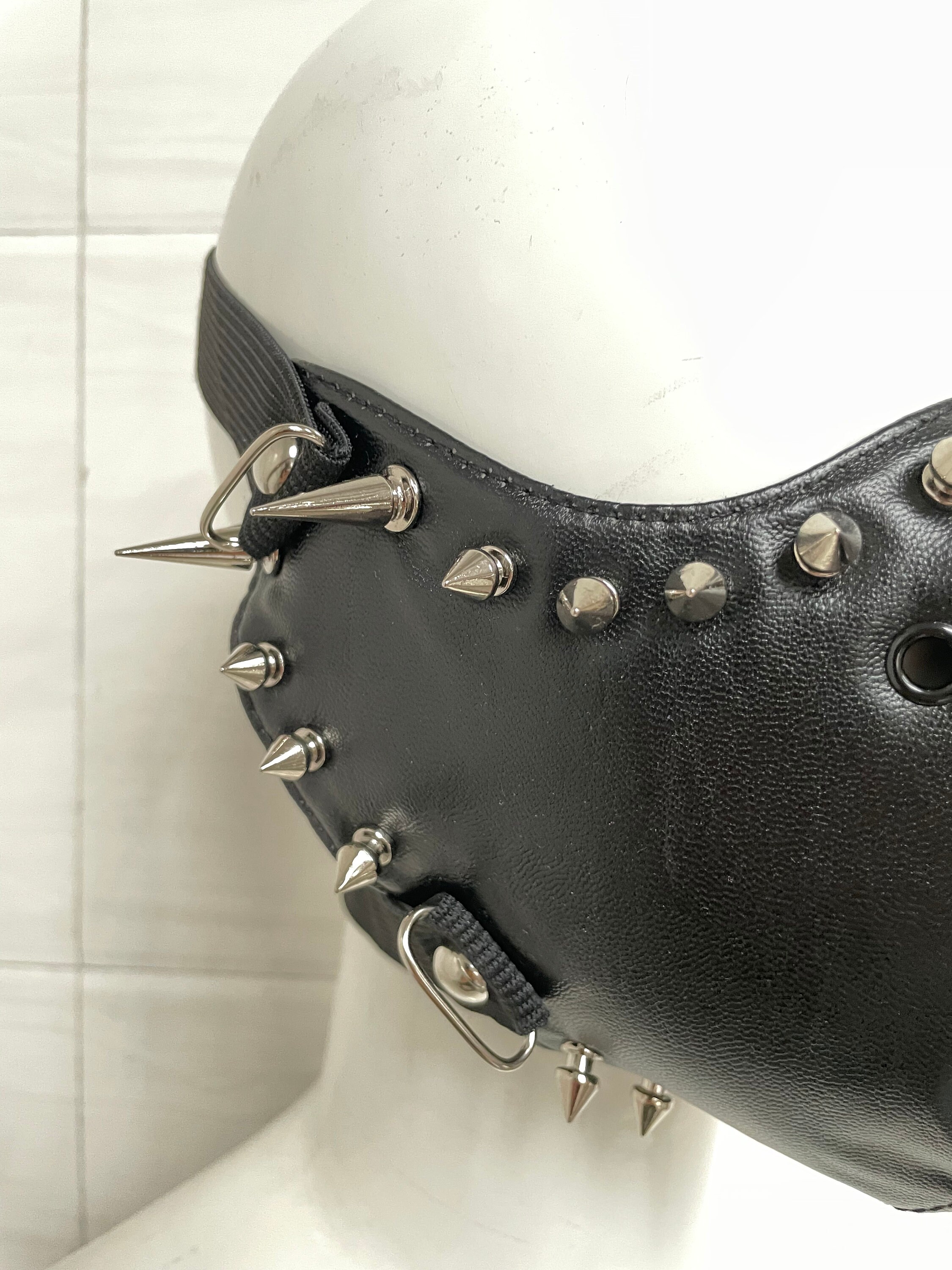 Gothic Leather Face Mask Pattern Leather Face Mask Halloween Party - Etsy