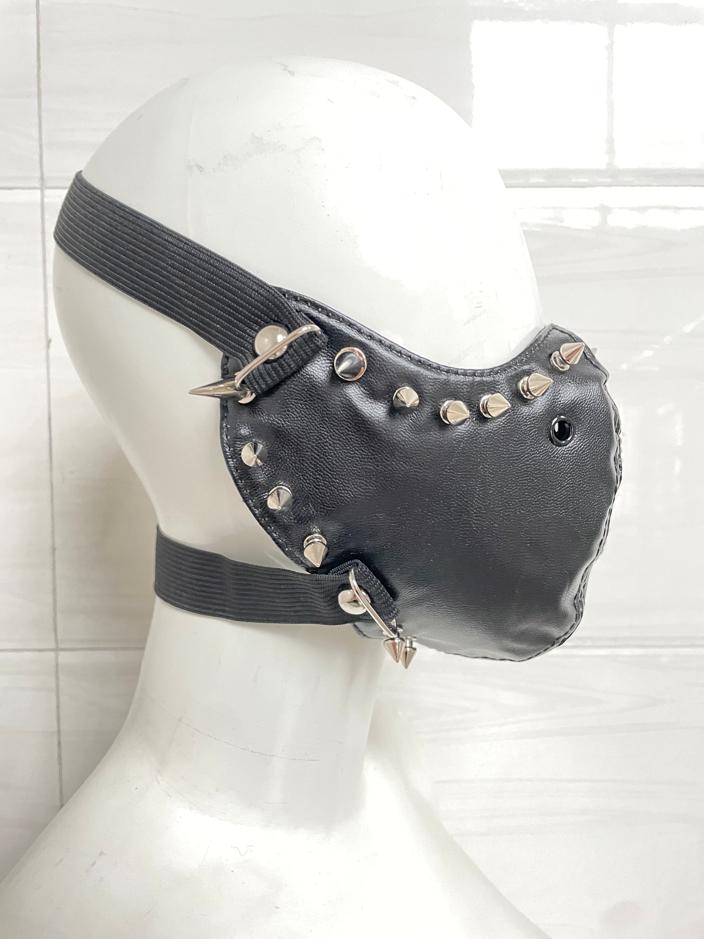 Gothic Leather Face Mask Pattern Leather Face Mask Halloween Party - Etsy