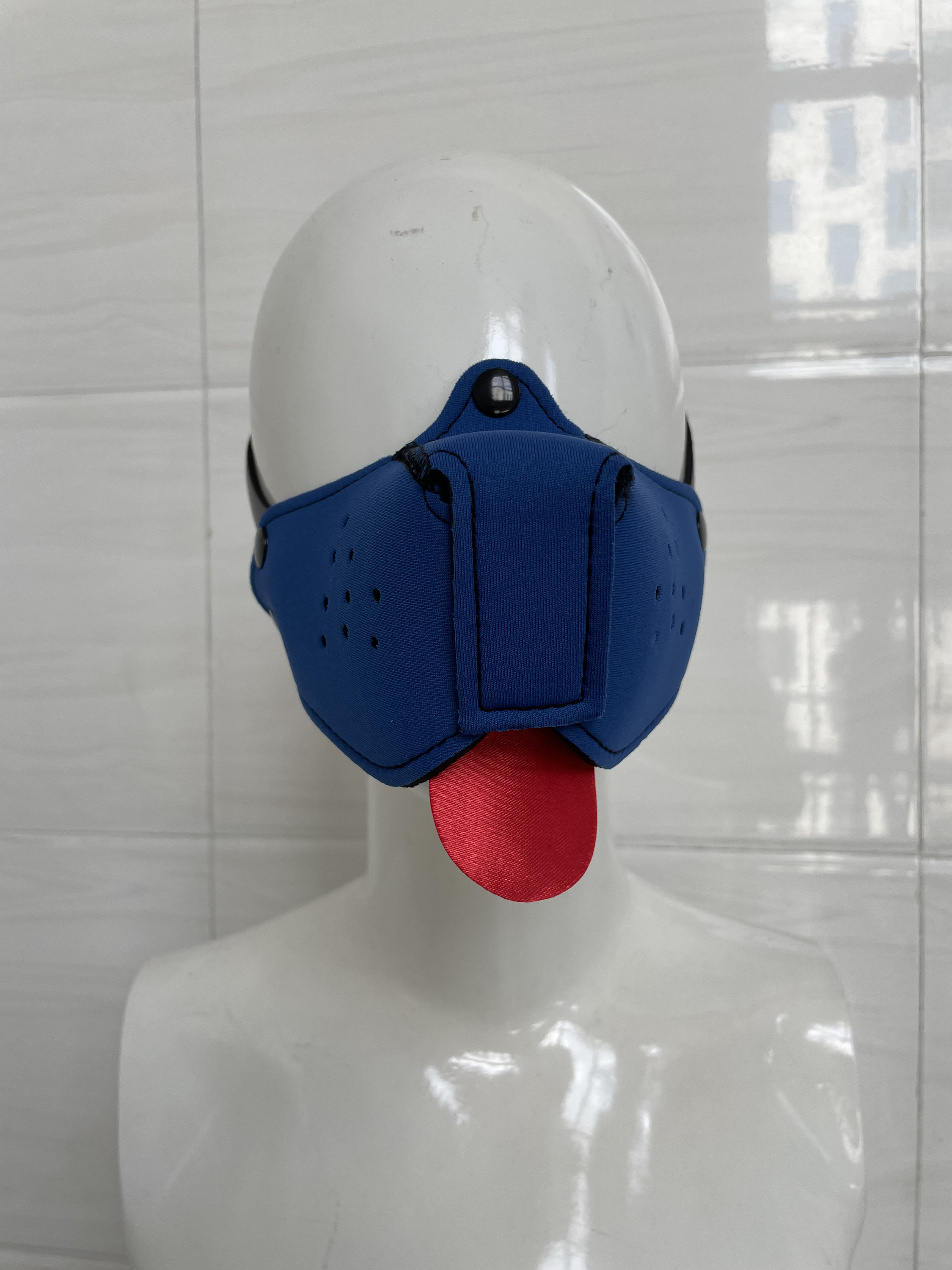 Leather Puppy Hood Pup Neoprene Mask Puppy Hood Crossplay Mask Party ...