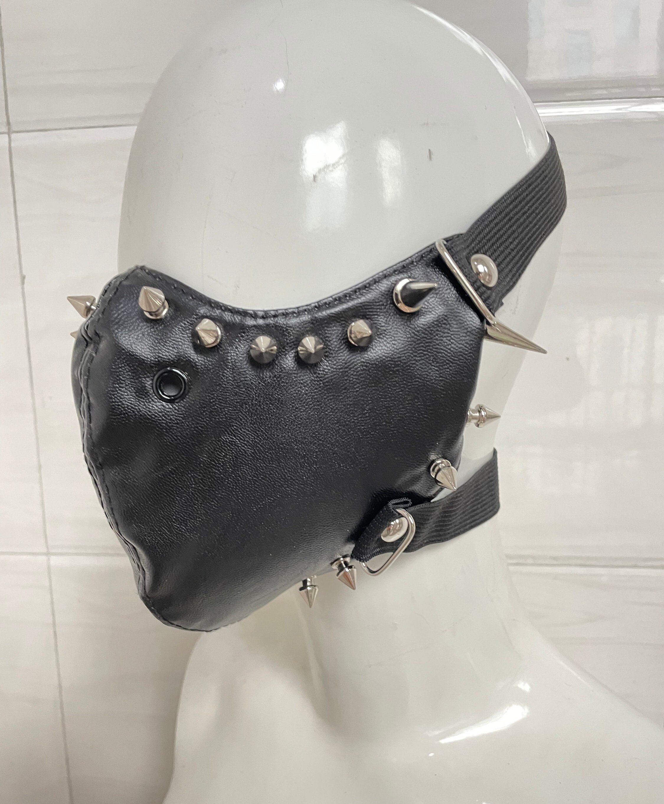 Gothic Leather Face Mask Pattern Leather Face Mask Halloween Party - Etsy