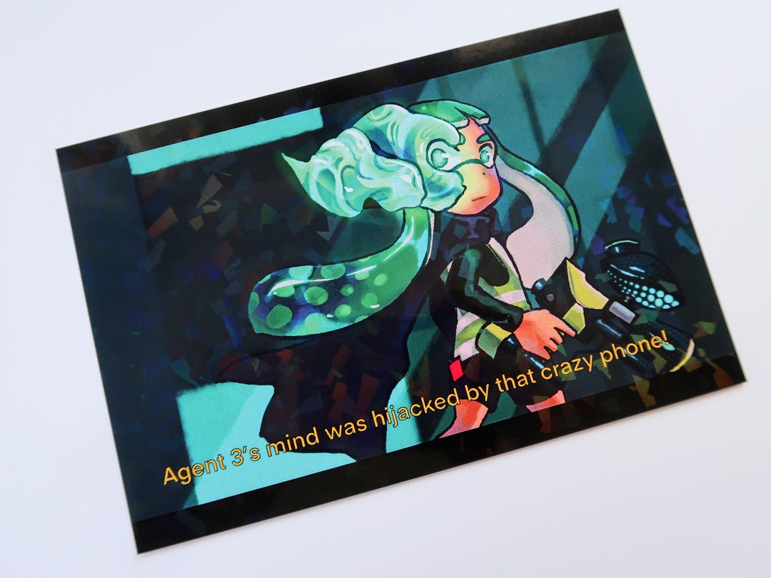 Sanitized Agent 3 Holographic Art Mini Print, Splatoon 2, Octo ...
