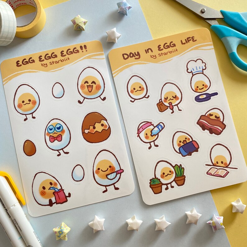 Egg Sticker Sheets - Etsy