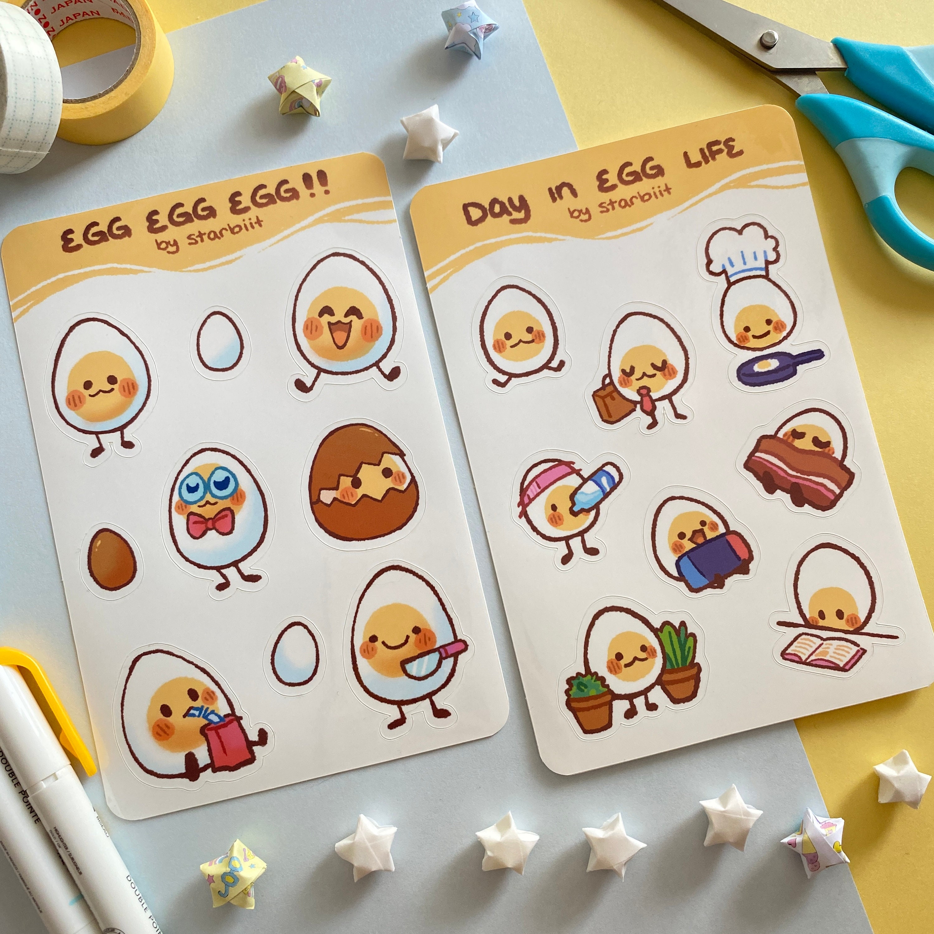 Egg Sticker Sheets - Etsy