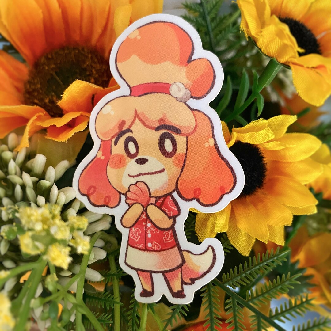 Isabelle Vinyl Sticker, Animal Crossing New Horizons - Etsy