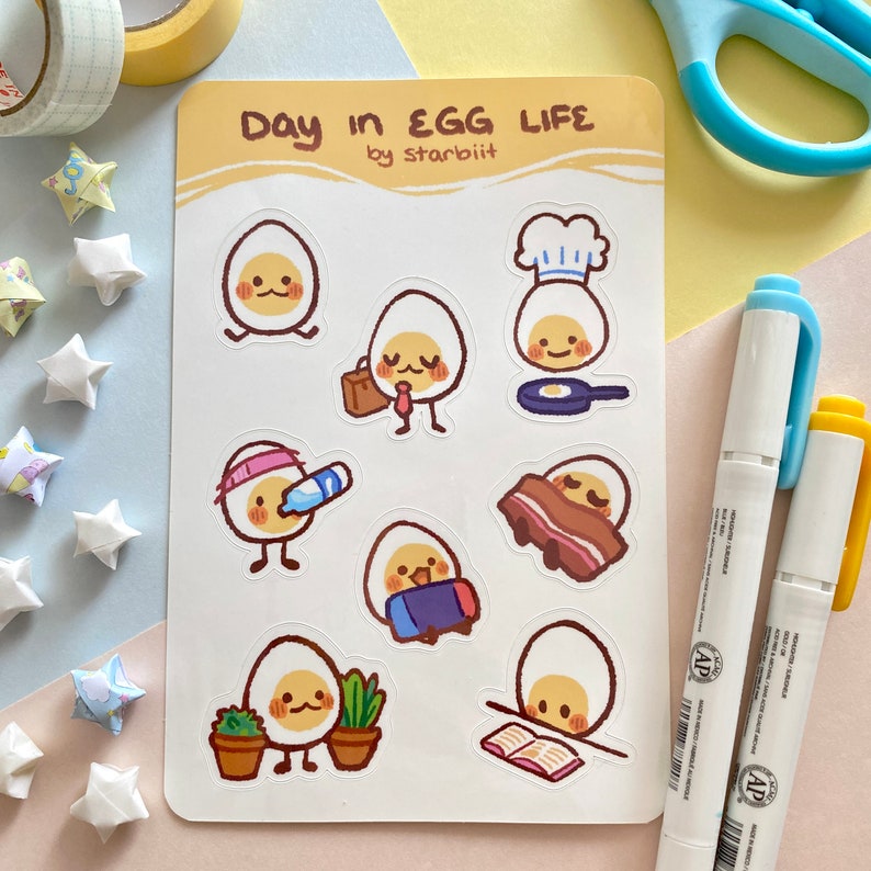 Egg Sticker Sheets - Etsy