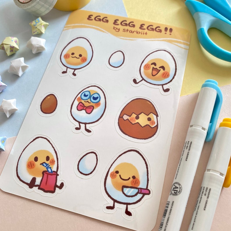 Egg Sticker Sheets - Etsy