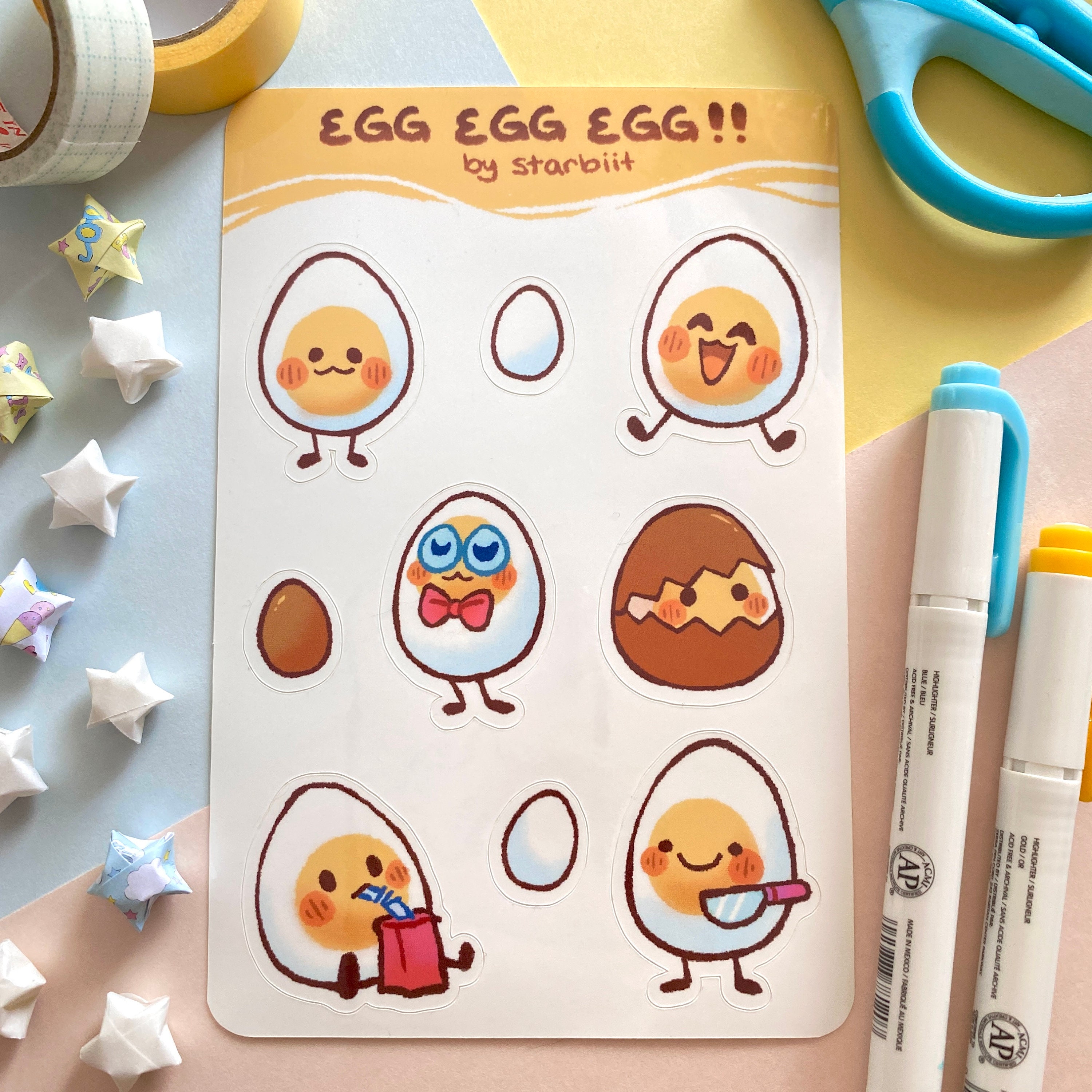 Egg Sticker Sheets - Etsy