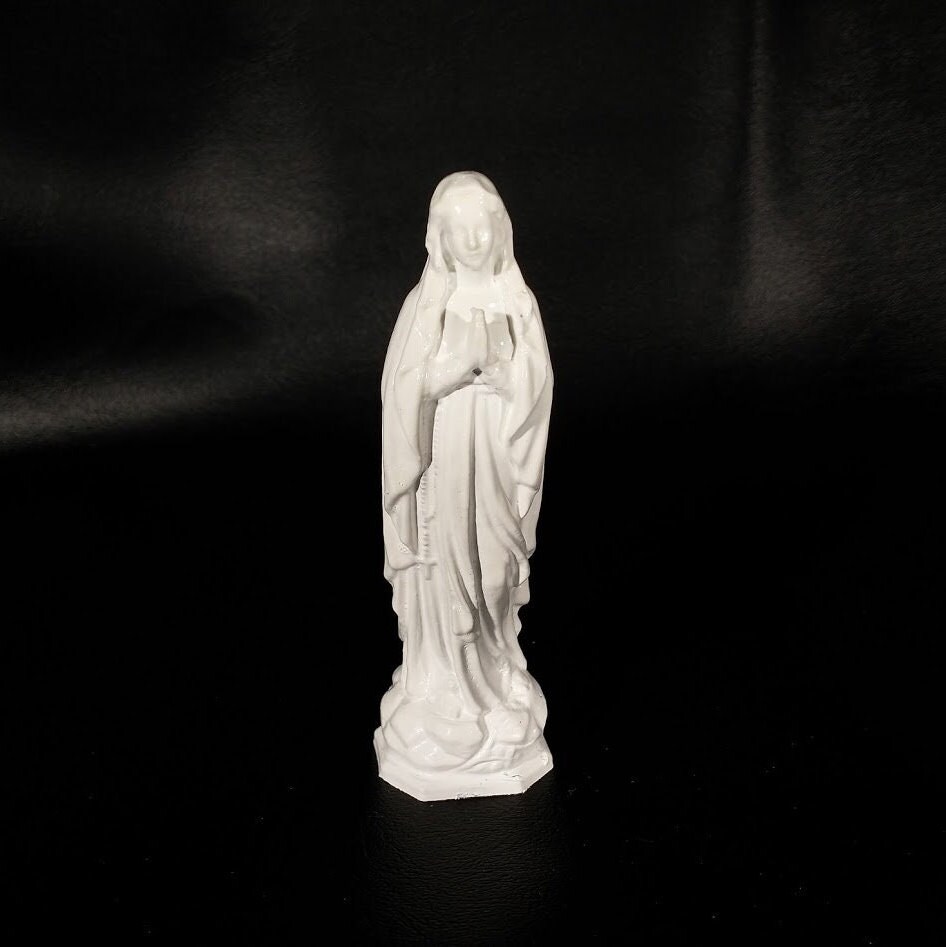 Virgin Mary Our Lady of the Rosary Figurine Statue 3.5 - Etsy