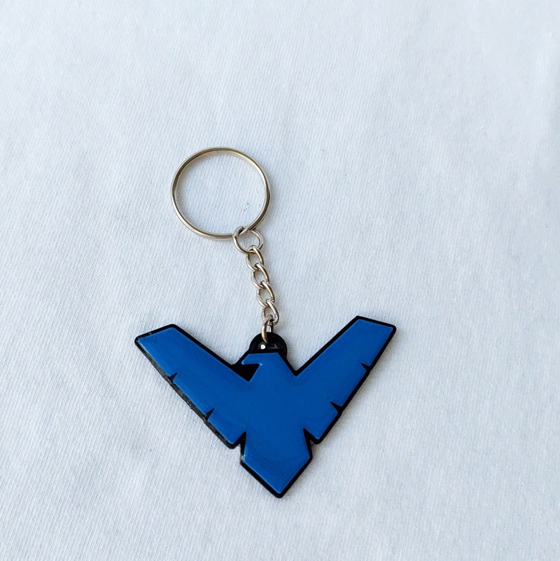 Nightwing Logo / Emblem Keychain From the DC Comics Character | Etsy