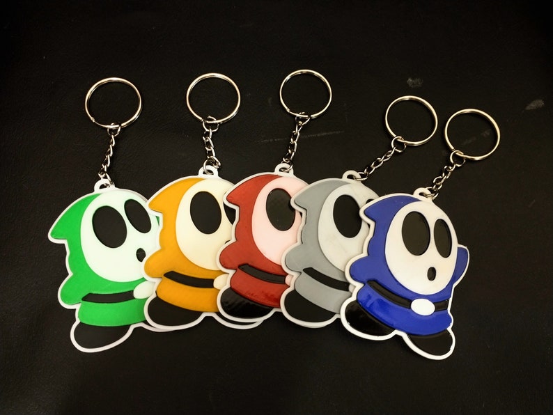 Shy Guy Ghost Keychain From Nintendo Super Mario Games in - Etsy