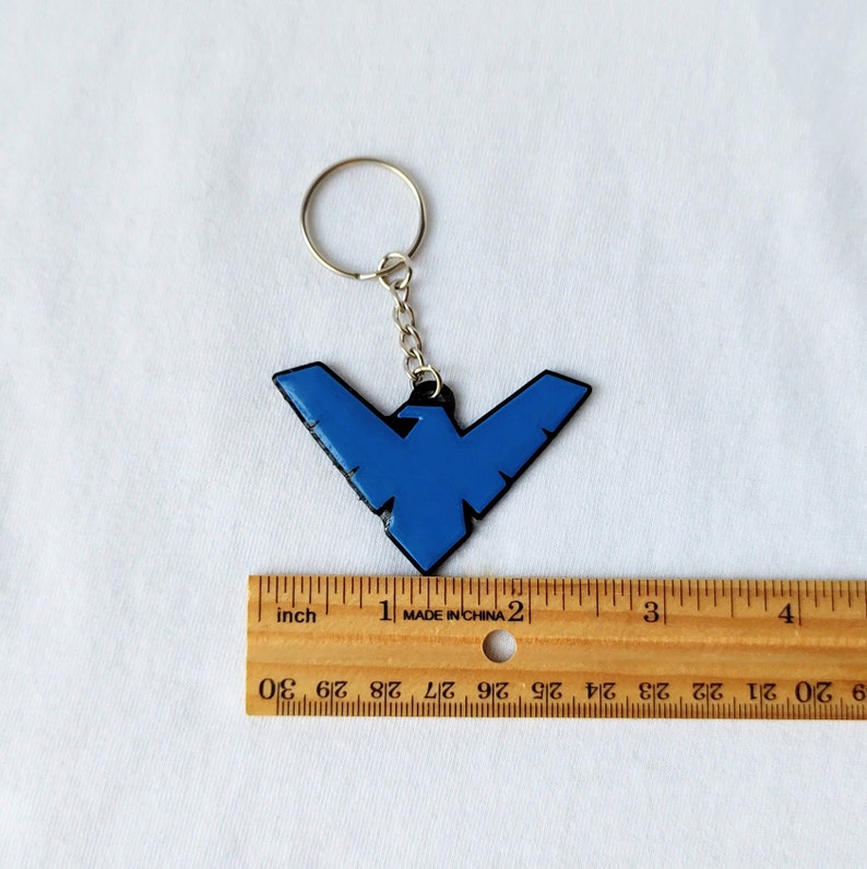 Nightwing Logo / Emblem Keychain From the DC Comics Character | Etsy
