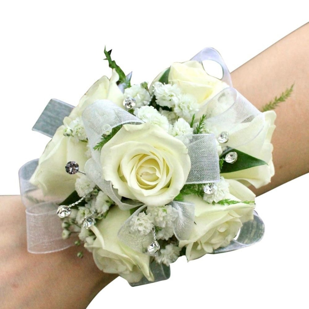 Rose Corsage | Real Flower Corsage | Prom Wrist Corsage | Wedding ...