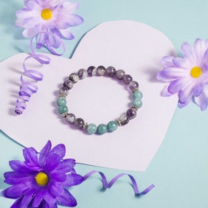 Amethyst & Aquamarine 'cleansing' Bracelet - Etsy