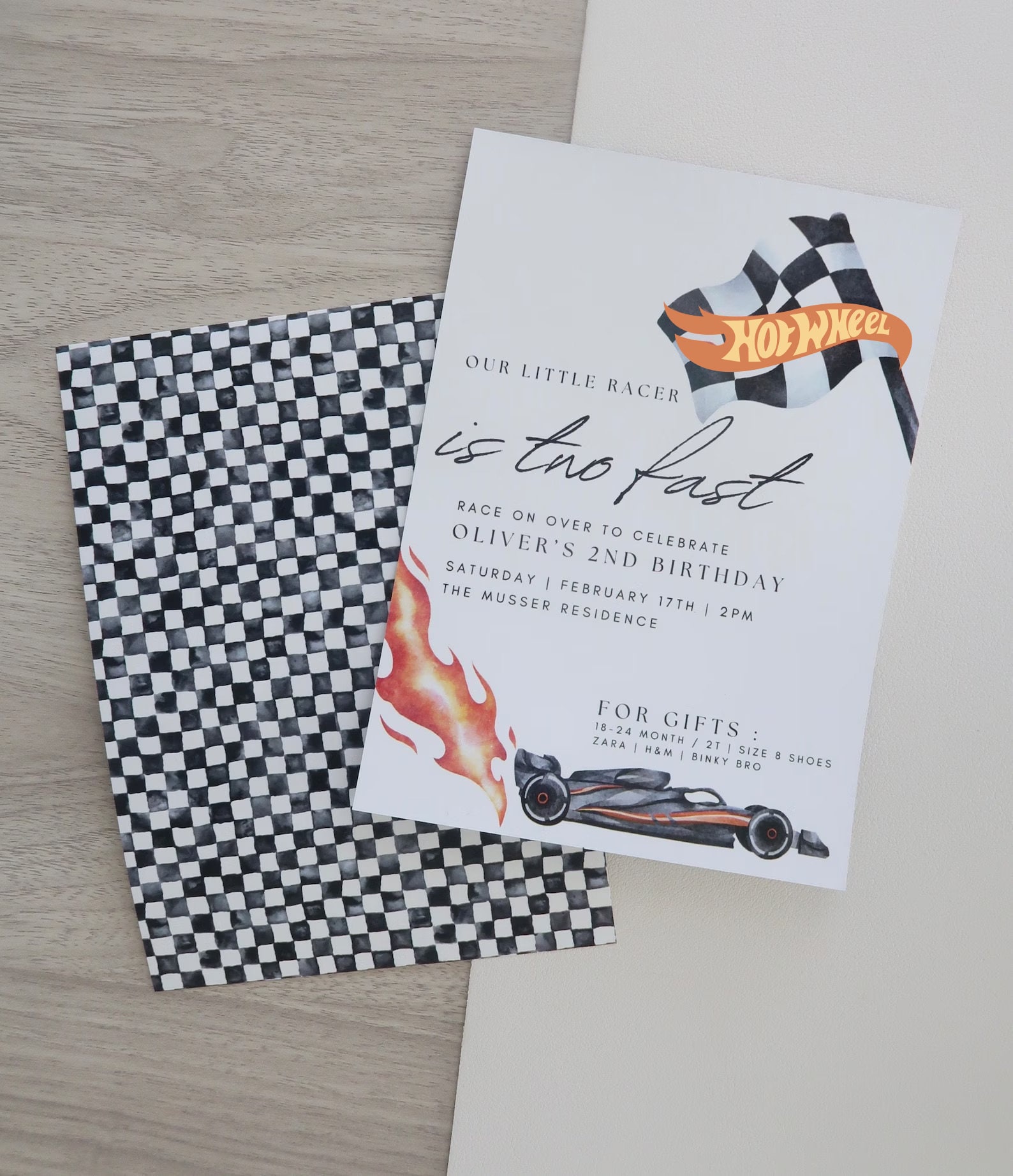 Hot Wheel Birthday Invitation Vintage Birthday Invitation Boys Birthday ...