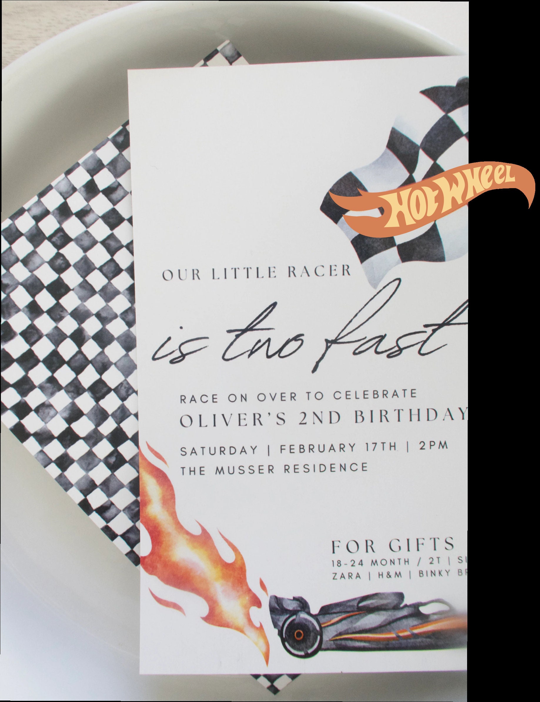 Hot Wheel Birthday Invitation Vintage Birthday Invitation Boys Birthday ...