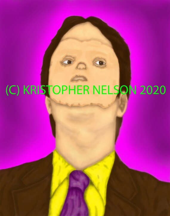 Dwight Schrute from the Office 11x14 Digital Art Print on Card | Etsy