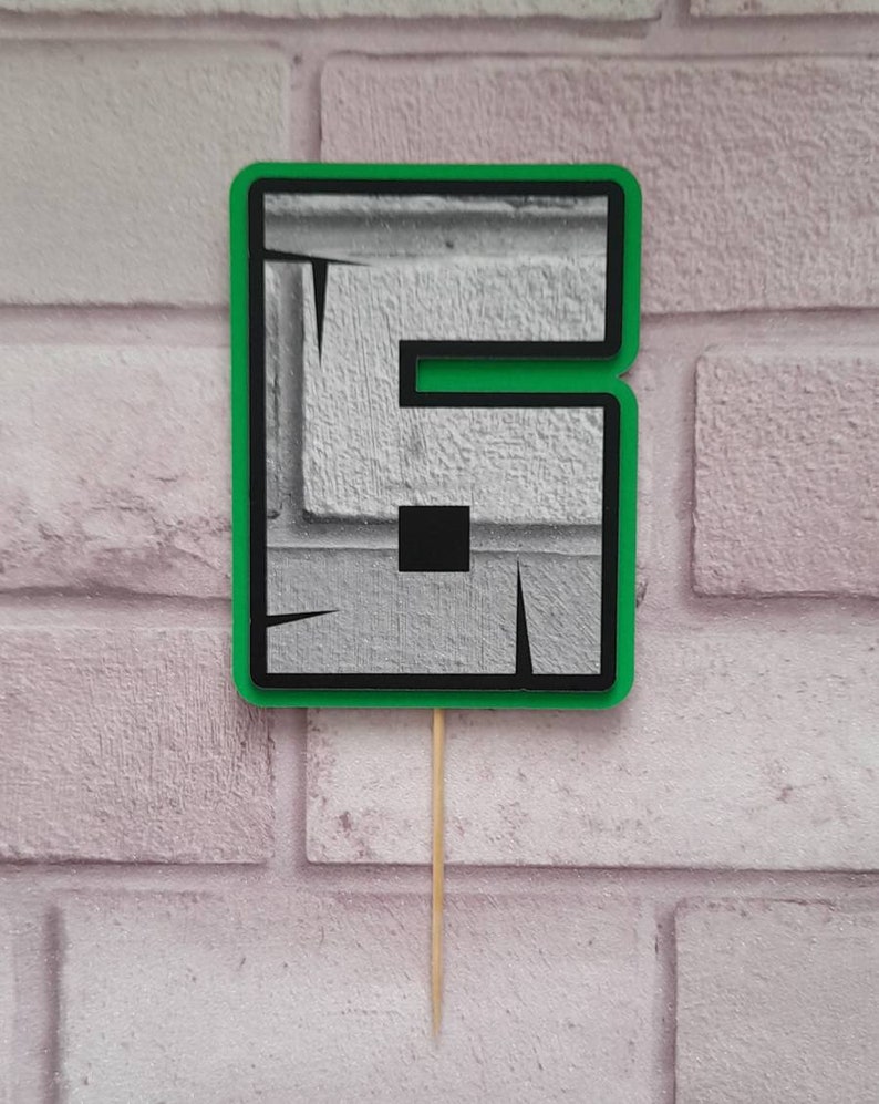 Minecraft Inspired Birthday Cake Topper | Etsy UK