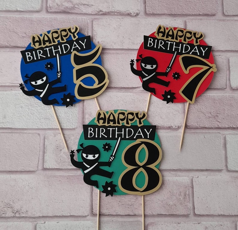 Ninja Themed Birthday Cake Topper - Etsy UK
