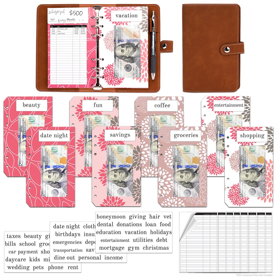 Zipgifts Budget Binder Kit | 8 Premium Cardstock Binder Envelopes W ...