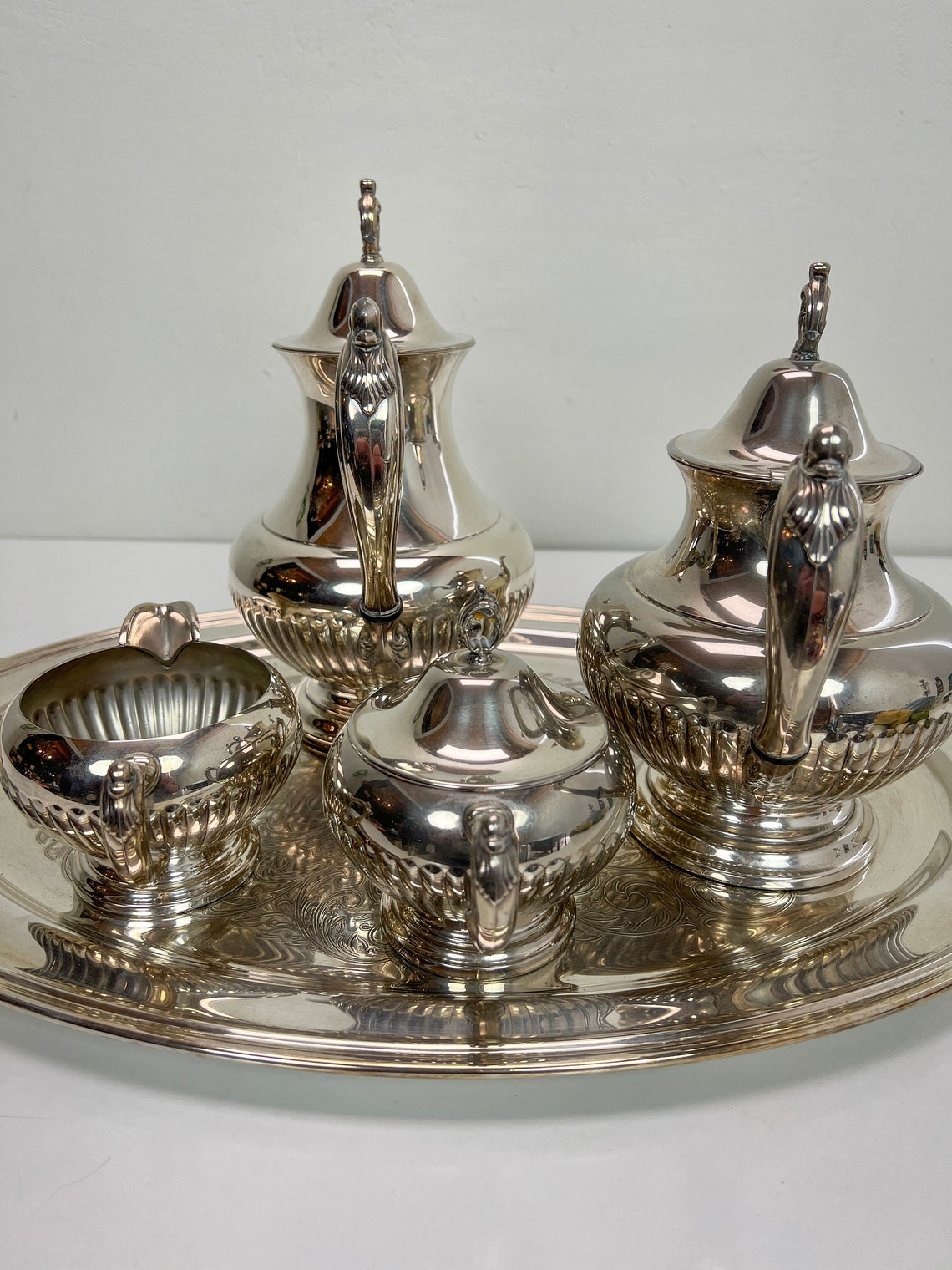 Vintage ONEIDA Silverplate Coffee Set - Etsy